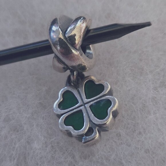 Pandora | Jewelry | Four Leaf Clover Green Enamel Pandora Charm | Poshmark